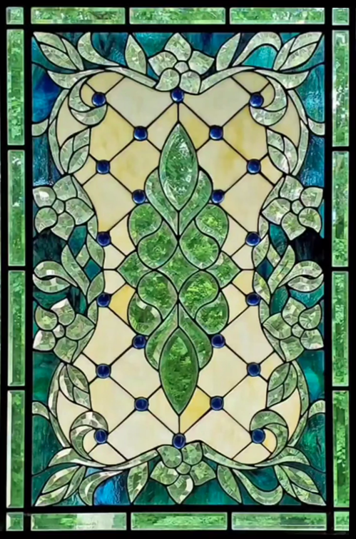Victorian Window Panel | McLean Stained Glass Studios